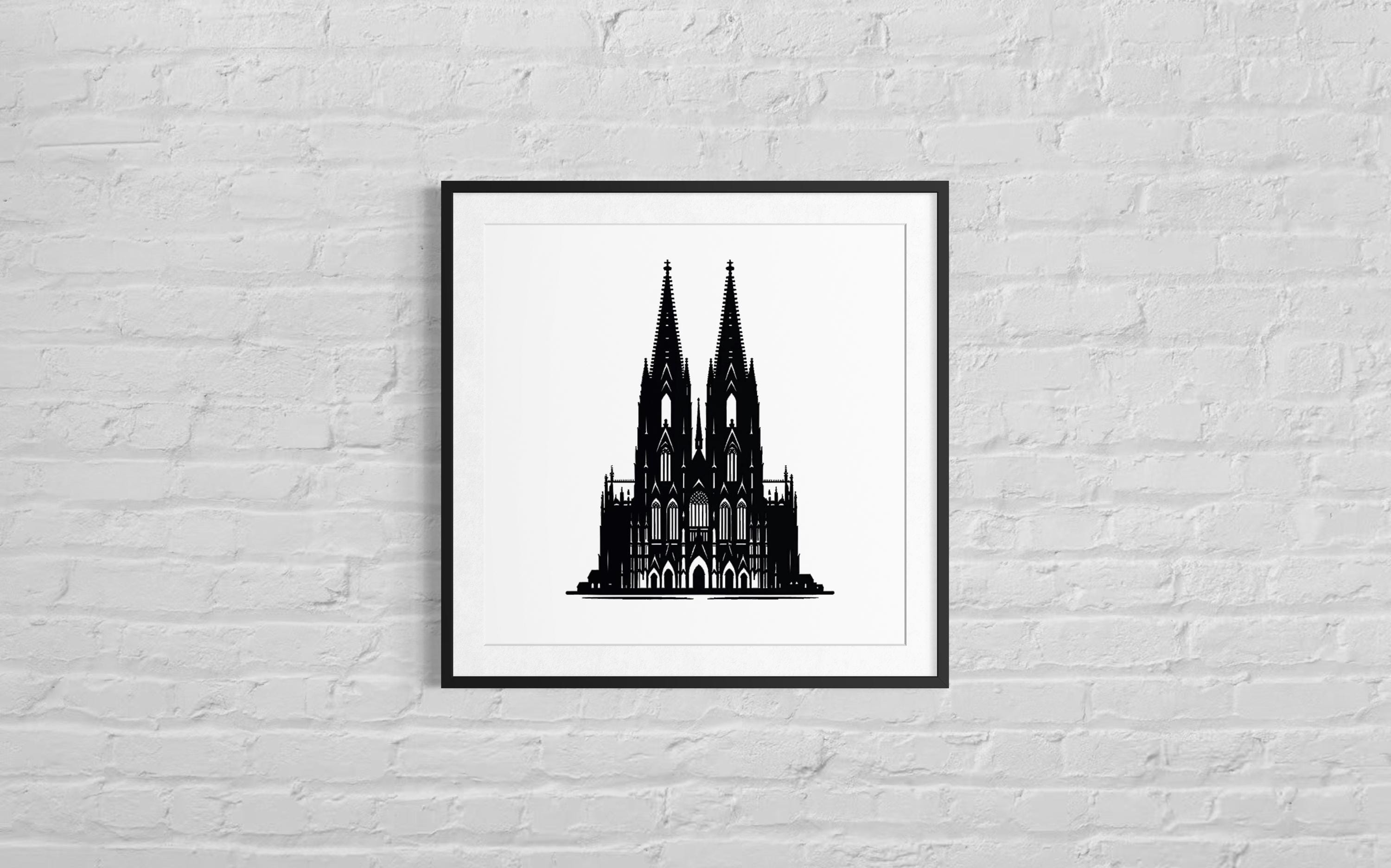 Cologne Cathedral Graphic (with and Without Text) - Etsy