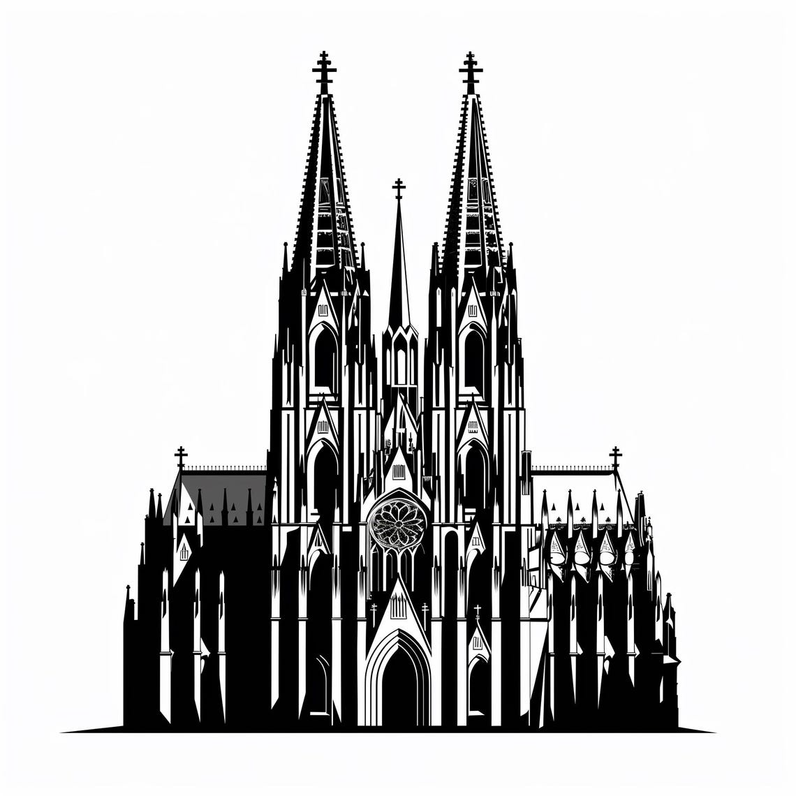 Kölner Dom Grafik PNG + SVG - Etsy.de