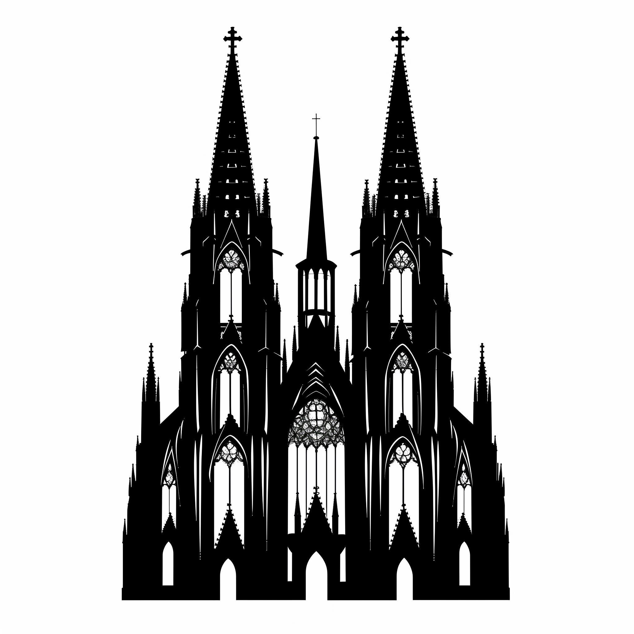 Cologne Cathedral Graphic PNG SVG - Etsy