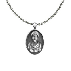 Stoic Emperor Marcus Aurelius Silver Necklace - Etsy
