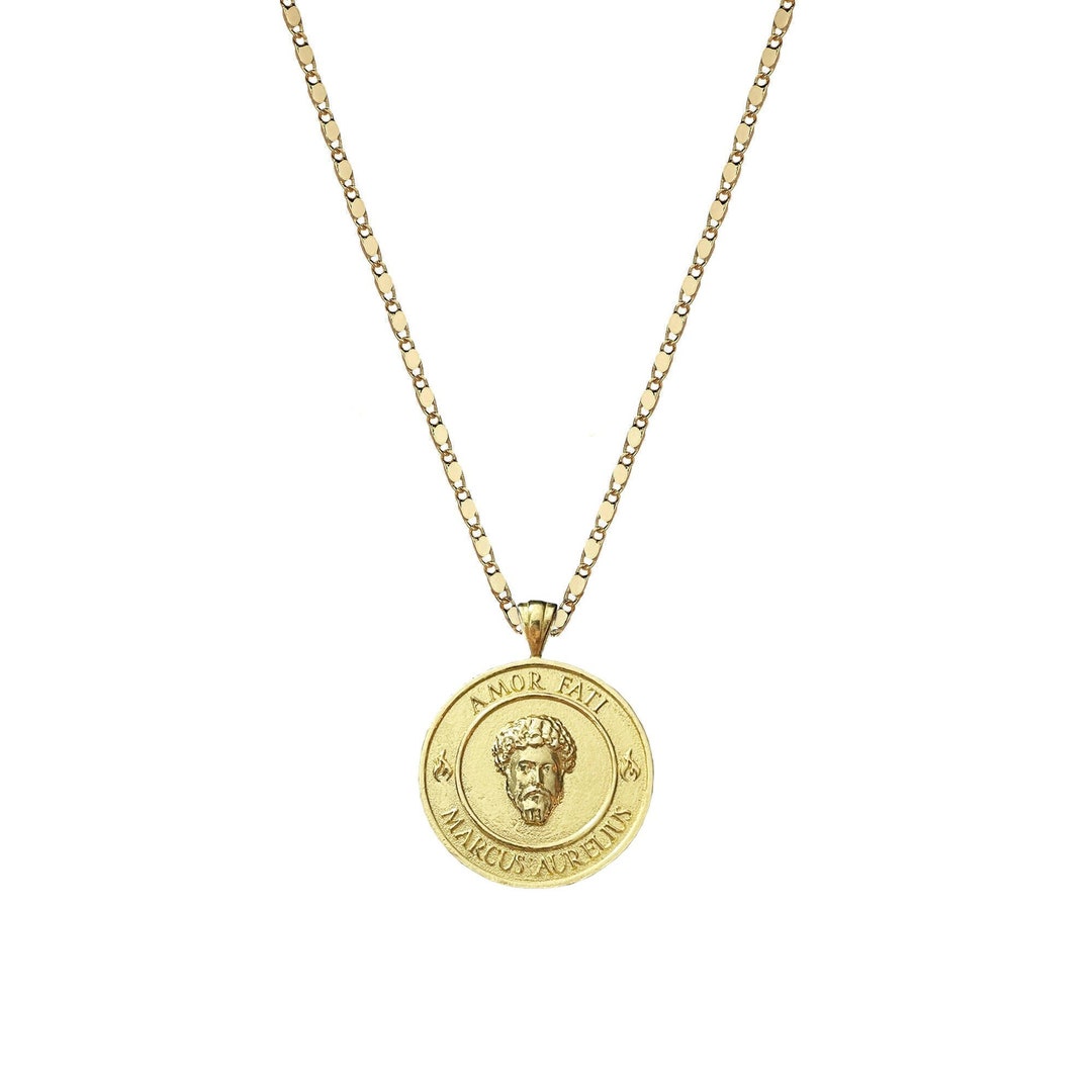 Amor Fati Ancient Coin Necklace : Marcus Aurelius and 4 Cardinal ...