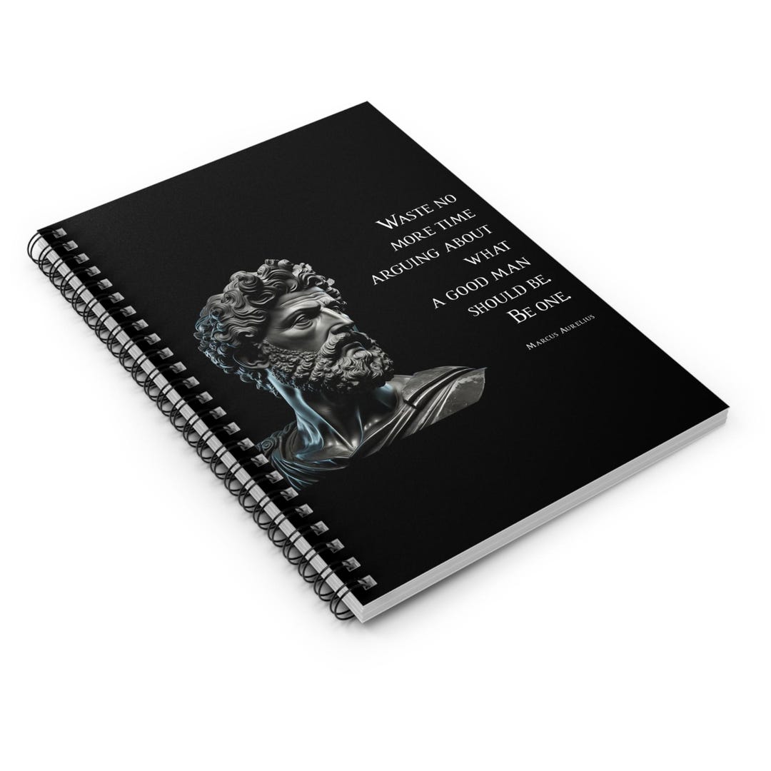 Marcus Aurelius Quote Spiral Notebook - Inspiring Stoic Journal for ...