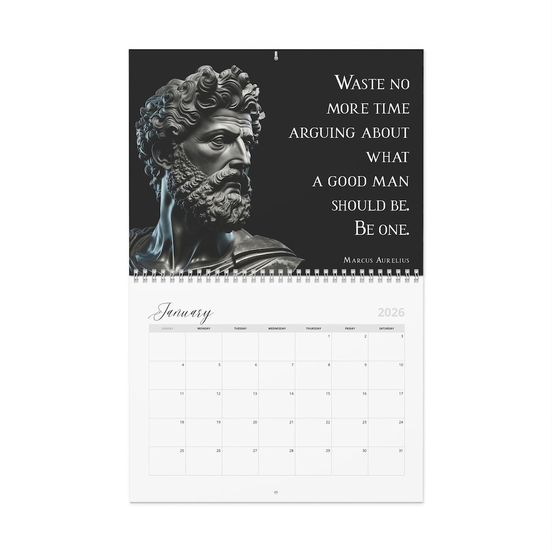 Marcus Aurelius 2026 Wall Calendar: Stoic Quotes, Inspirational ...