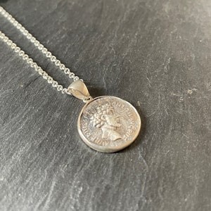 Marcus Aurelius Silver Coin Necklace - Etsy