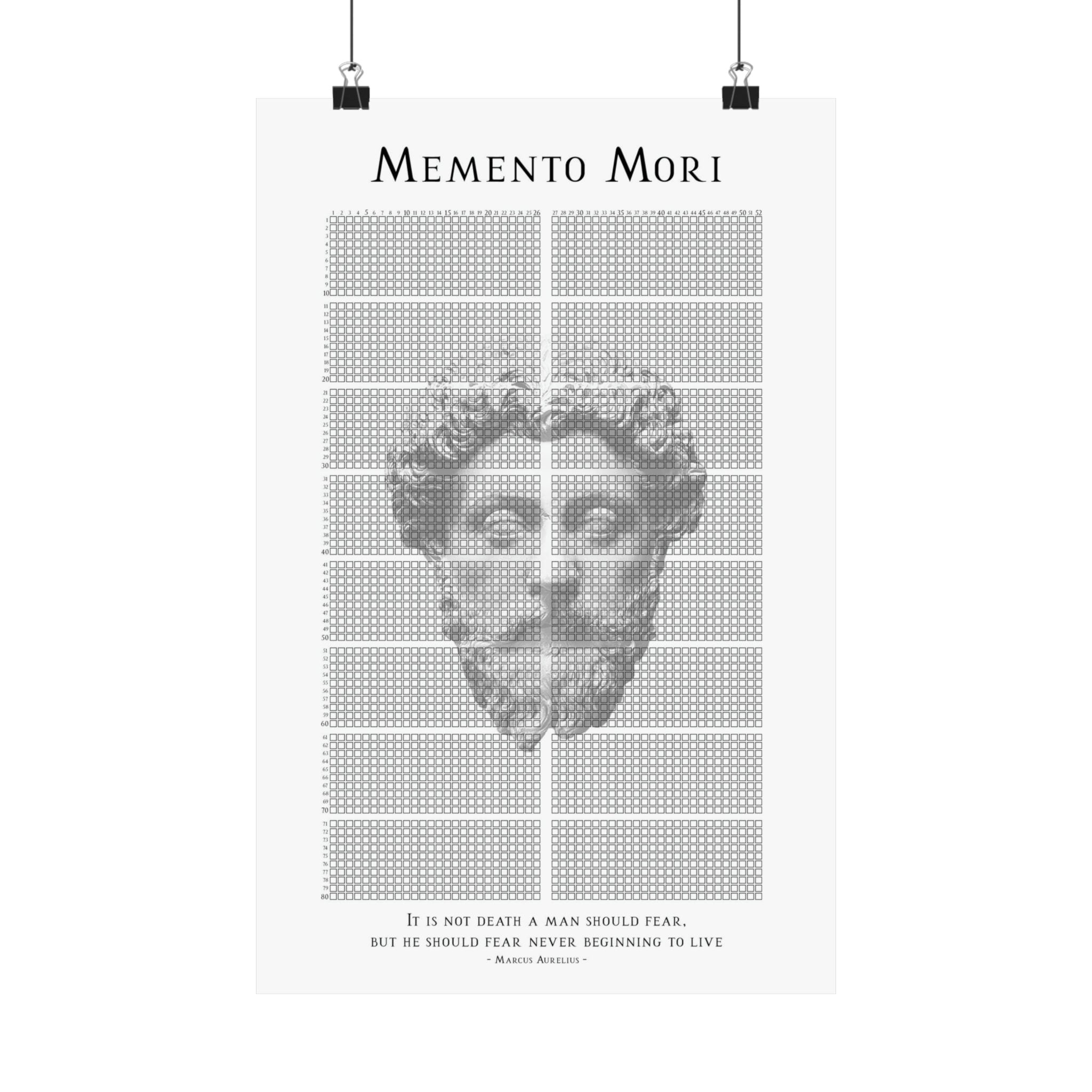 Stoic Life Calendar Memento Mori Marcus Aurelius - Etsy