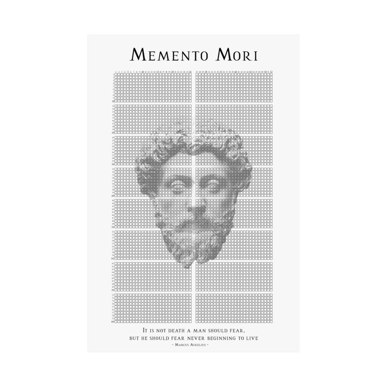 Stoic Life Calendar - Memento Mori - Marcus Aurelius - Etsy