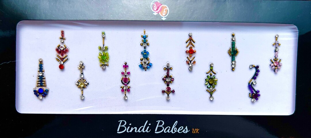 12pc Multipack Indian Asian Bindi Chandla Pack, Diamanté Stone Gem ...