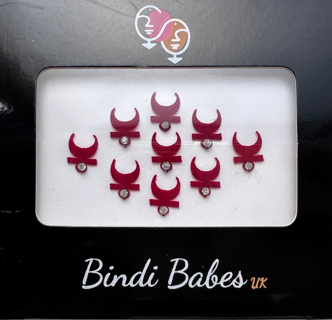 Red Velvet & Diamanté Indian Asian Bindi Pack - Etsy