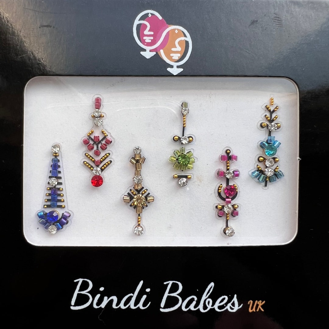 6pack Large Reusable Multipack Assorted Indian Asian Bindis - Etsy