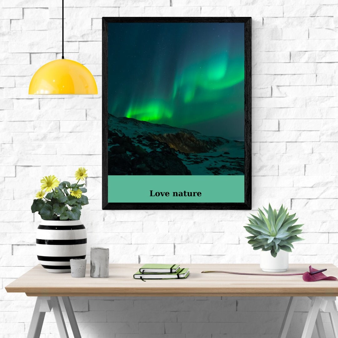 Northern Lights Digital Poster - Etsy