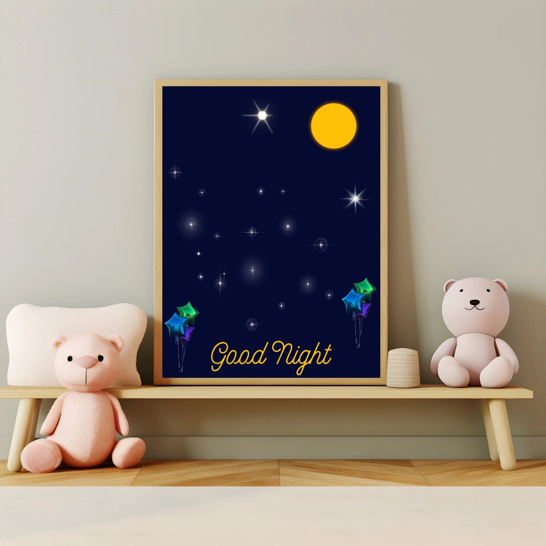 Night Sky, Good Night, Wall Art, Digital Poster Art, Family Print - Etsy