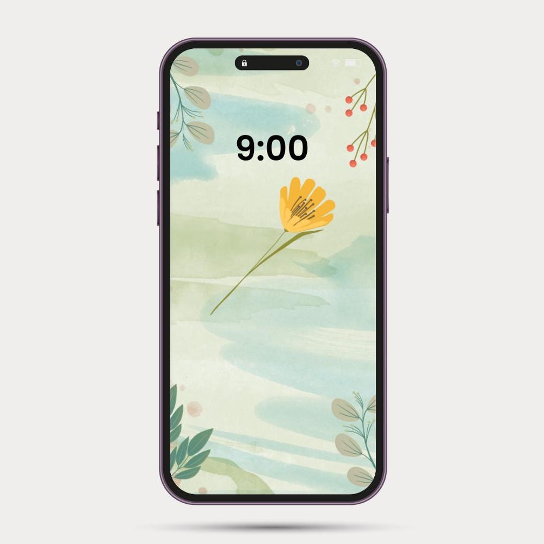 Floral Plant Phone Wallpaper - Etsy