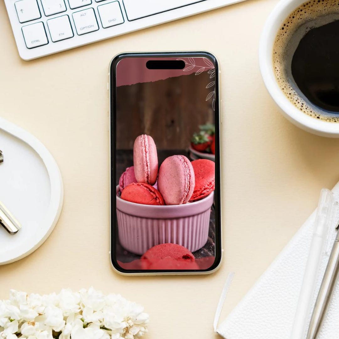 Food Phone Wallpaper, Sweet Phone Wallpaper, Macaron Phone Wallpaper ...