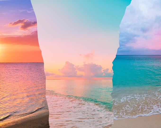 Sunset and Sea Desktop Wallpaper - Etsy