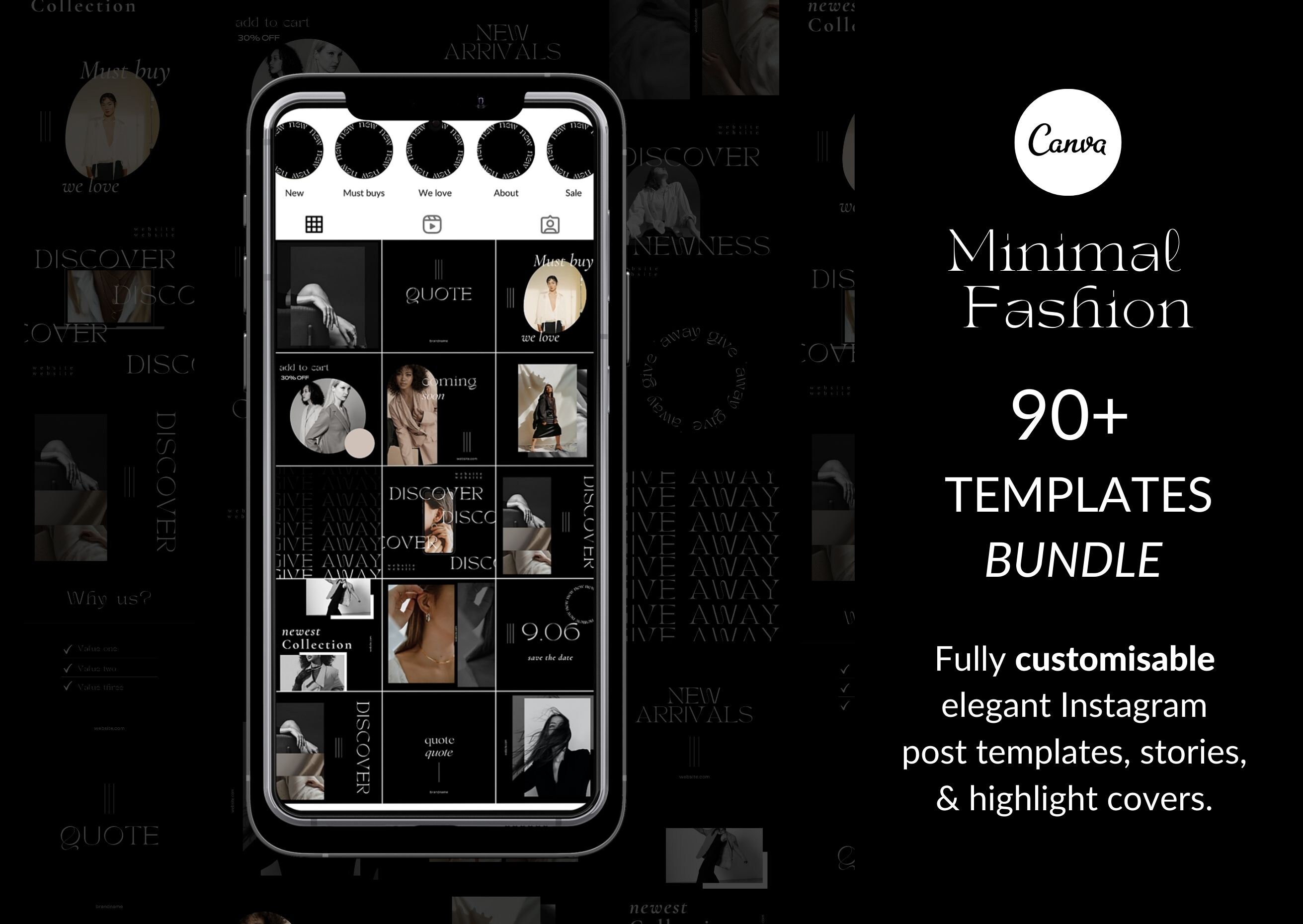 Minimal Instagram Templates Bundle | Luxury Social Media Templates ...