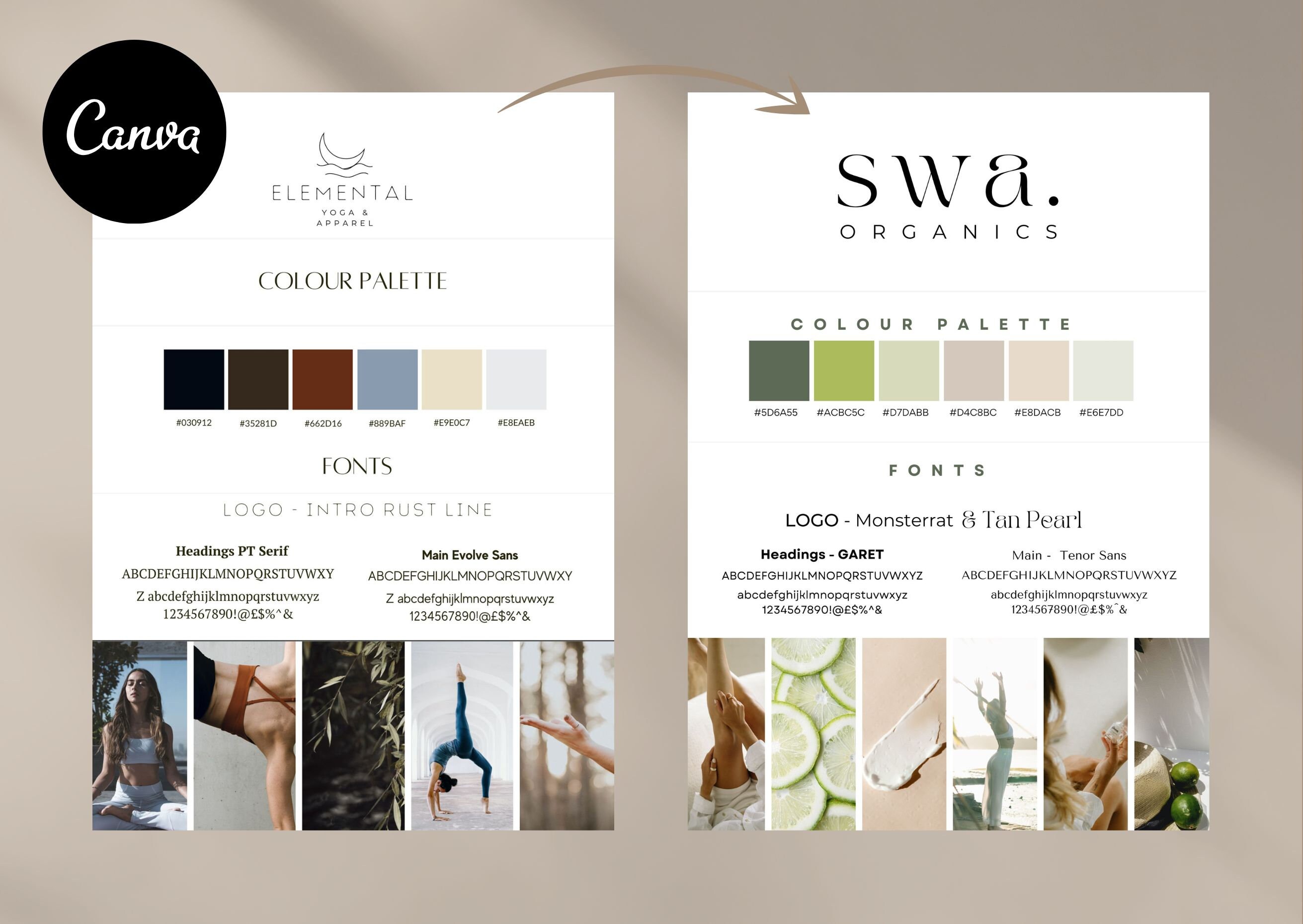 Brand Identity Guidelines Template: Pre-made Branding for a Yoga Brand ...
