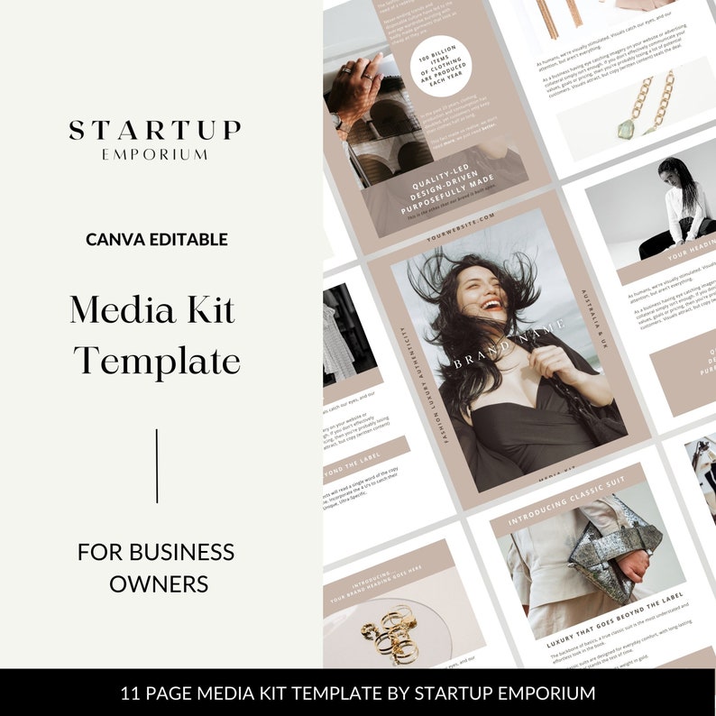Media Kit Editable Canva Template - Etsy