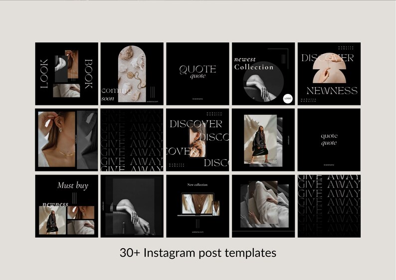 Minimal Instagram Templates Bundle | Luxury Social Media Templates ...