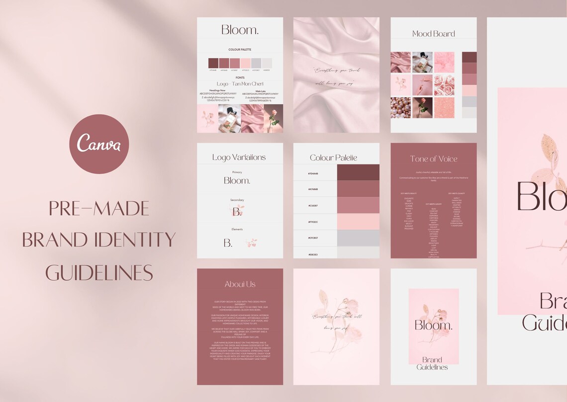 Brand Identity Guidelines Template: Pre-made Branding - Etsy