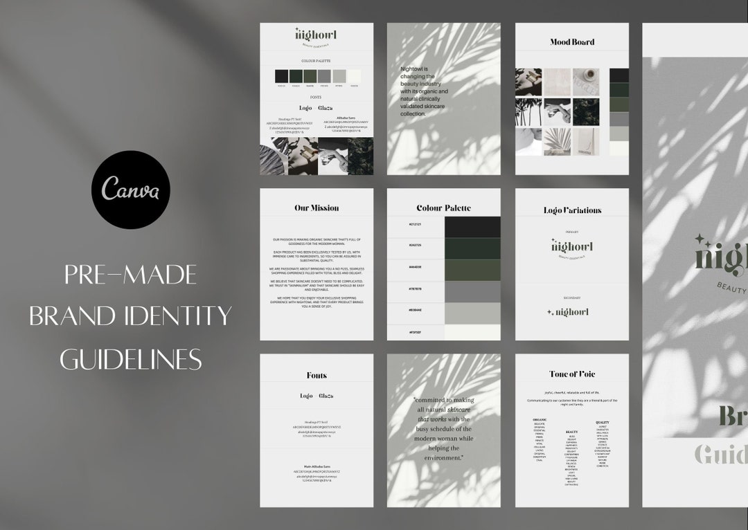 Brand Identity Guidelines Template: Pre-made Branding - Etsy