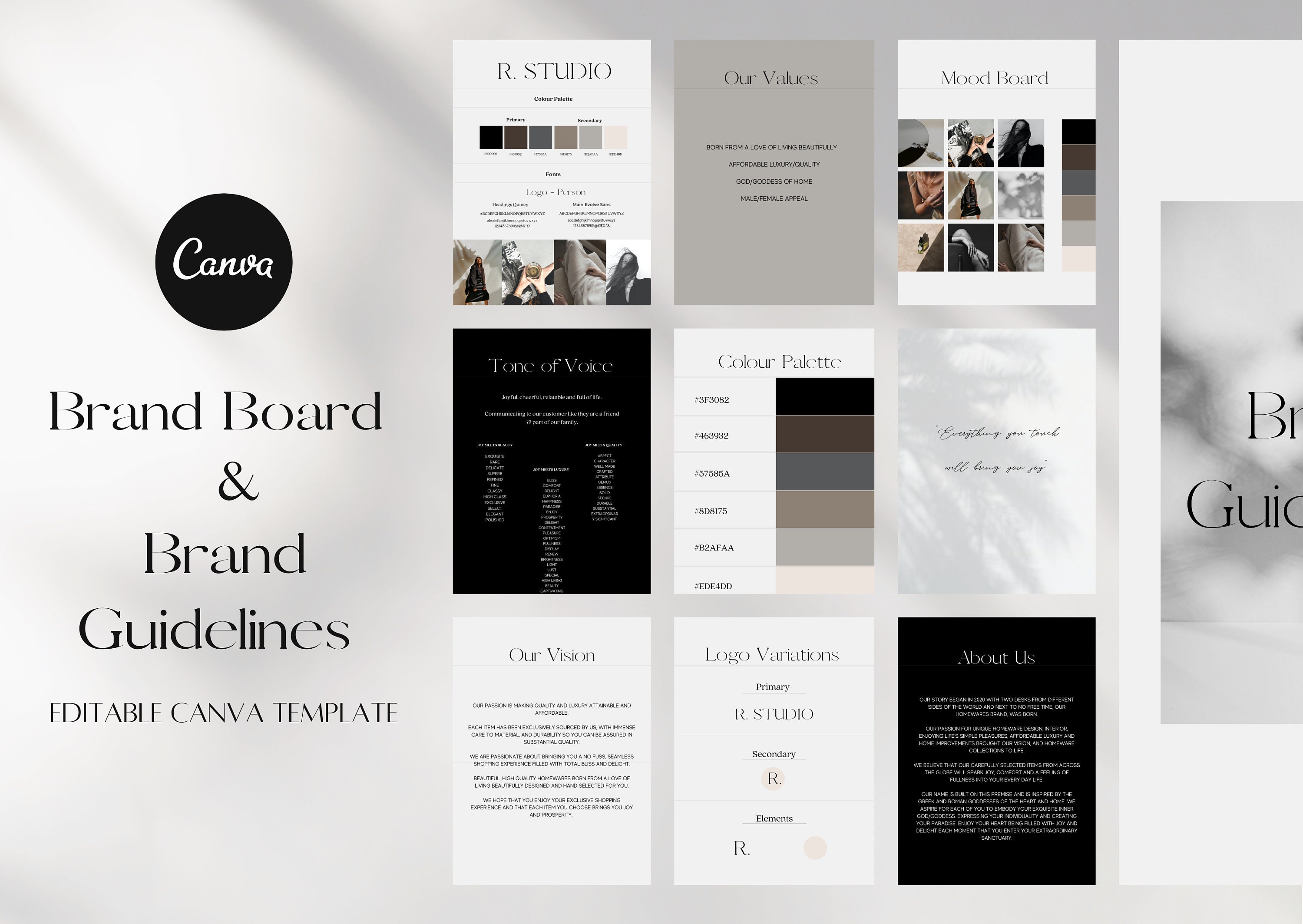 Brand Guidelines Template Brand Board Style Guide Premade - Etsy Ireland