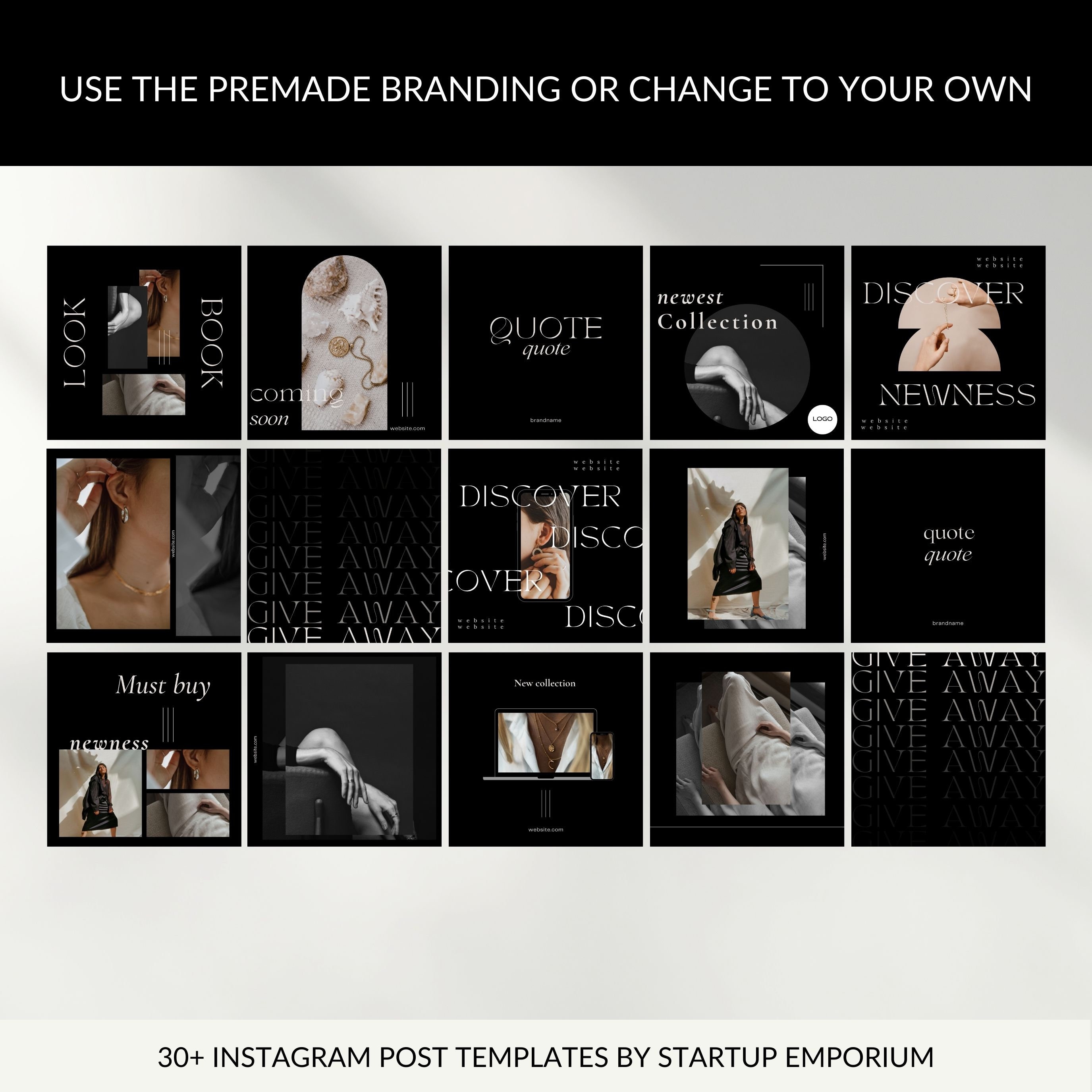 Luxury Instagram Post Templates for Luxury Brands - Etsy