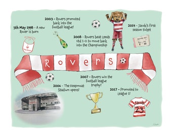 Doncaster Rovers Print - Etsy UK