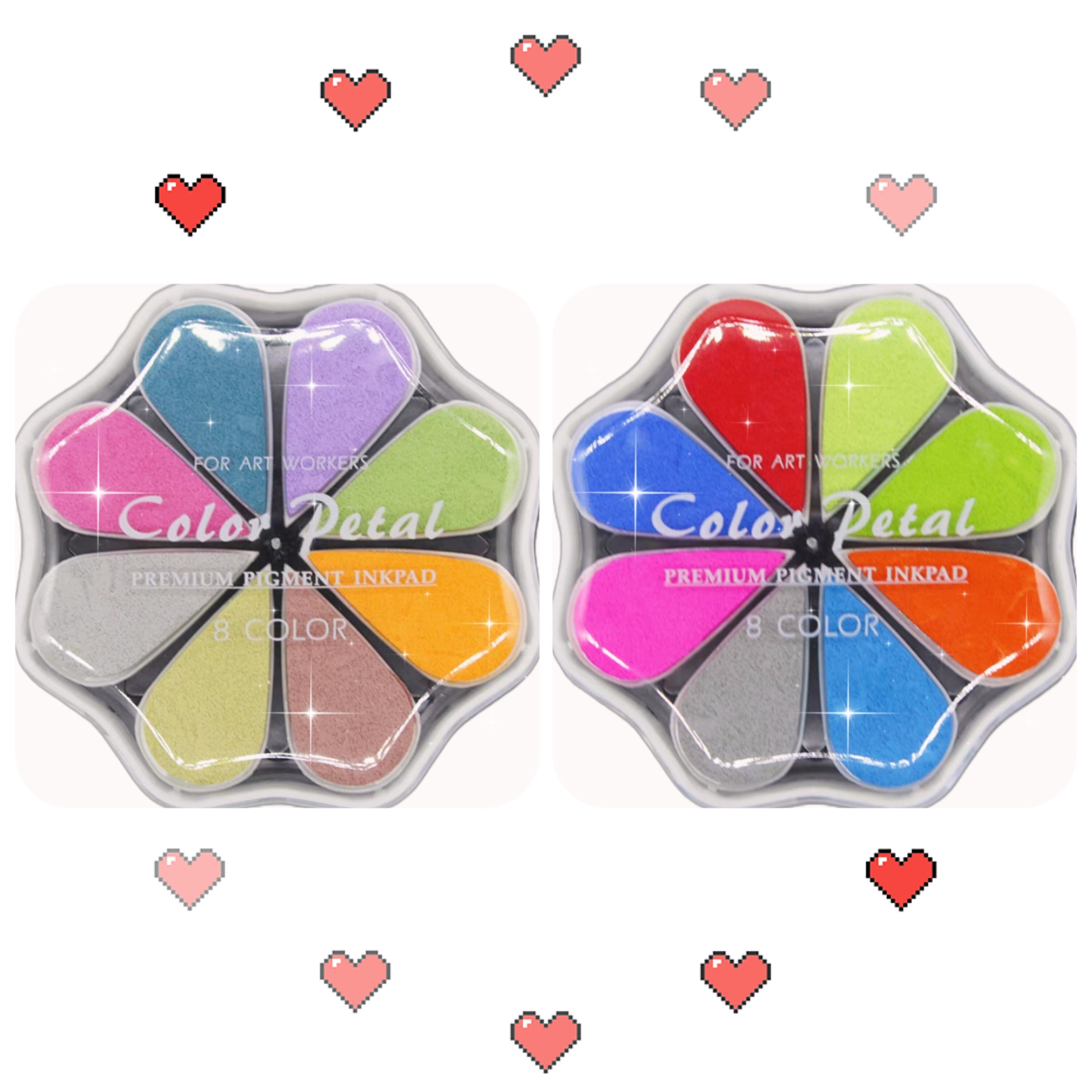 8 Colors of Rainbow Ink Pad, Stamp Ink Pads, Ink Pads, Gradient Color ...