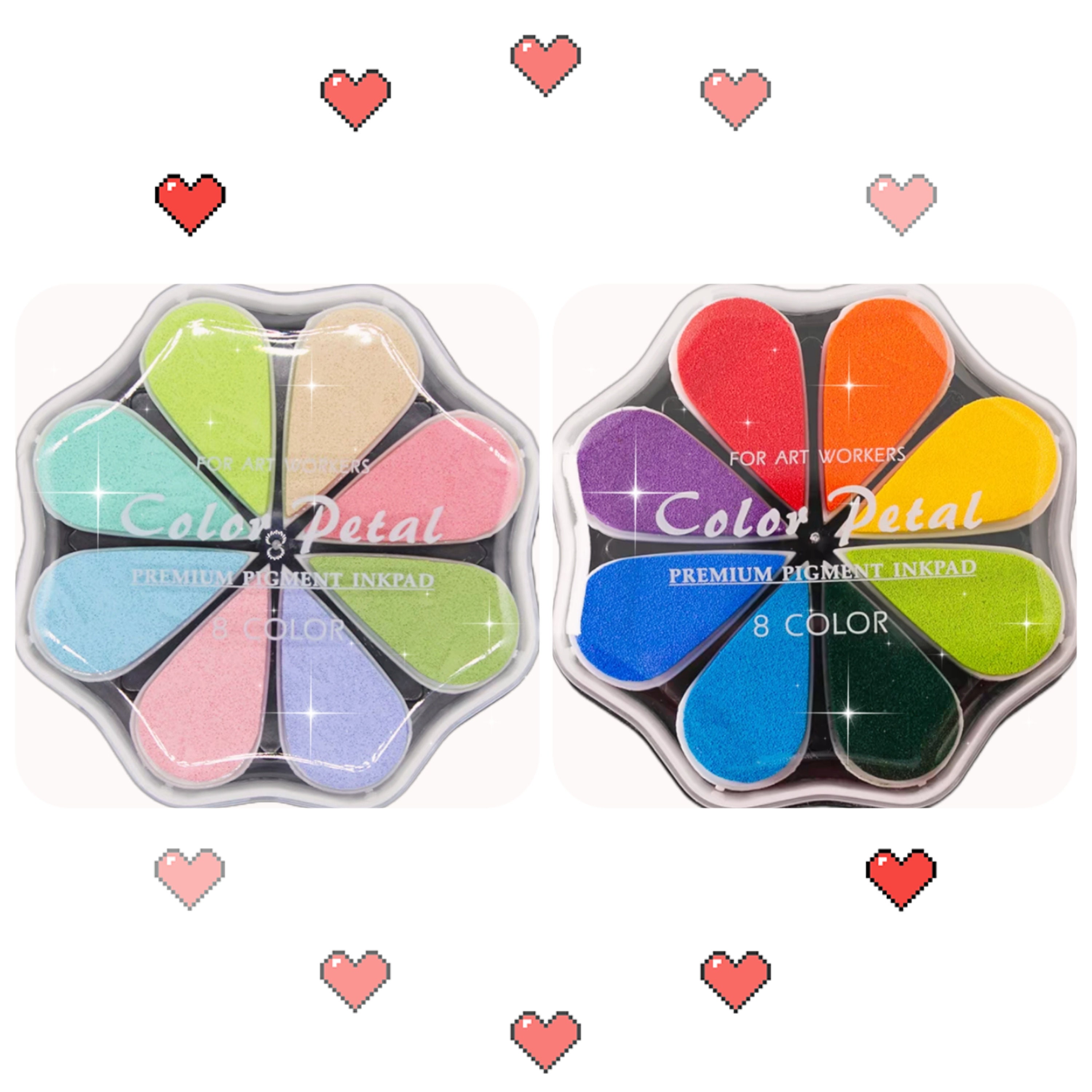 8 Colors of Rainbow Ink Pad, Stamp Ink Pads, Ink Pads, Gradient Color ...
