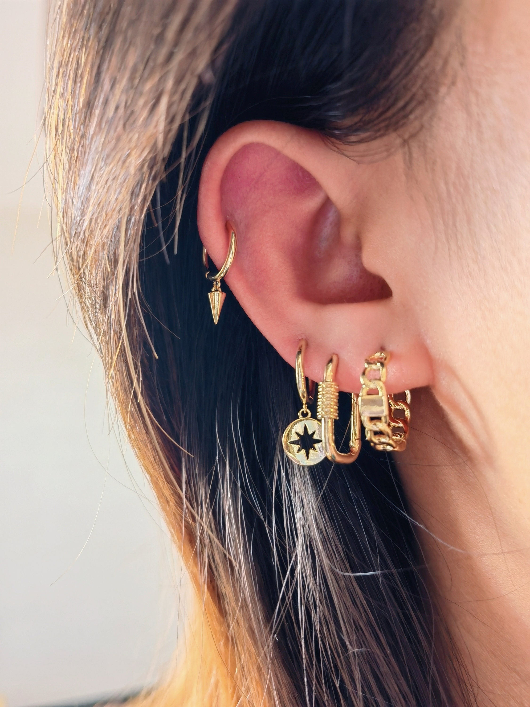 Earrings Setgold Earrings Set18k Gold Hoop Earrings - Etsy