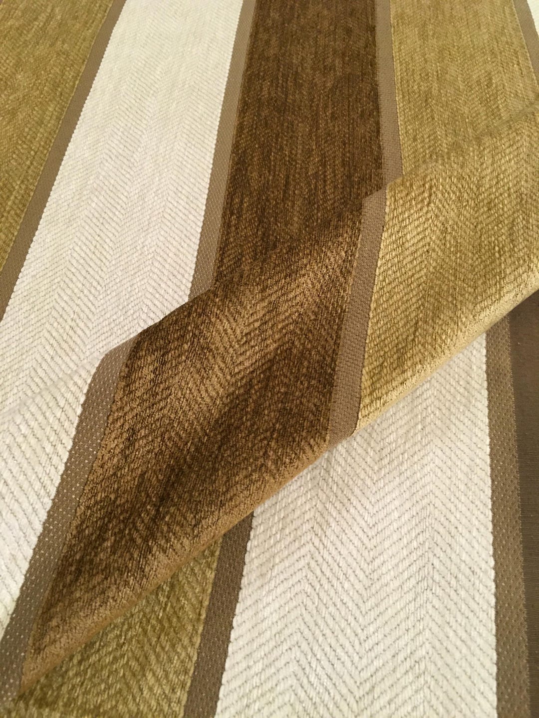 Lorenzo Rubelli Velvet Fabric. Venice. 1.5-meter Striped Remnant. - Etsy