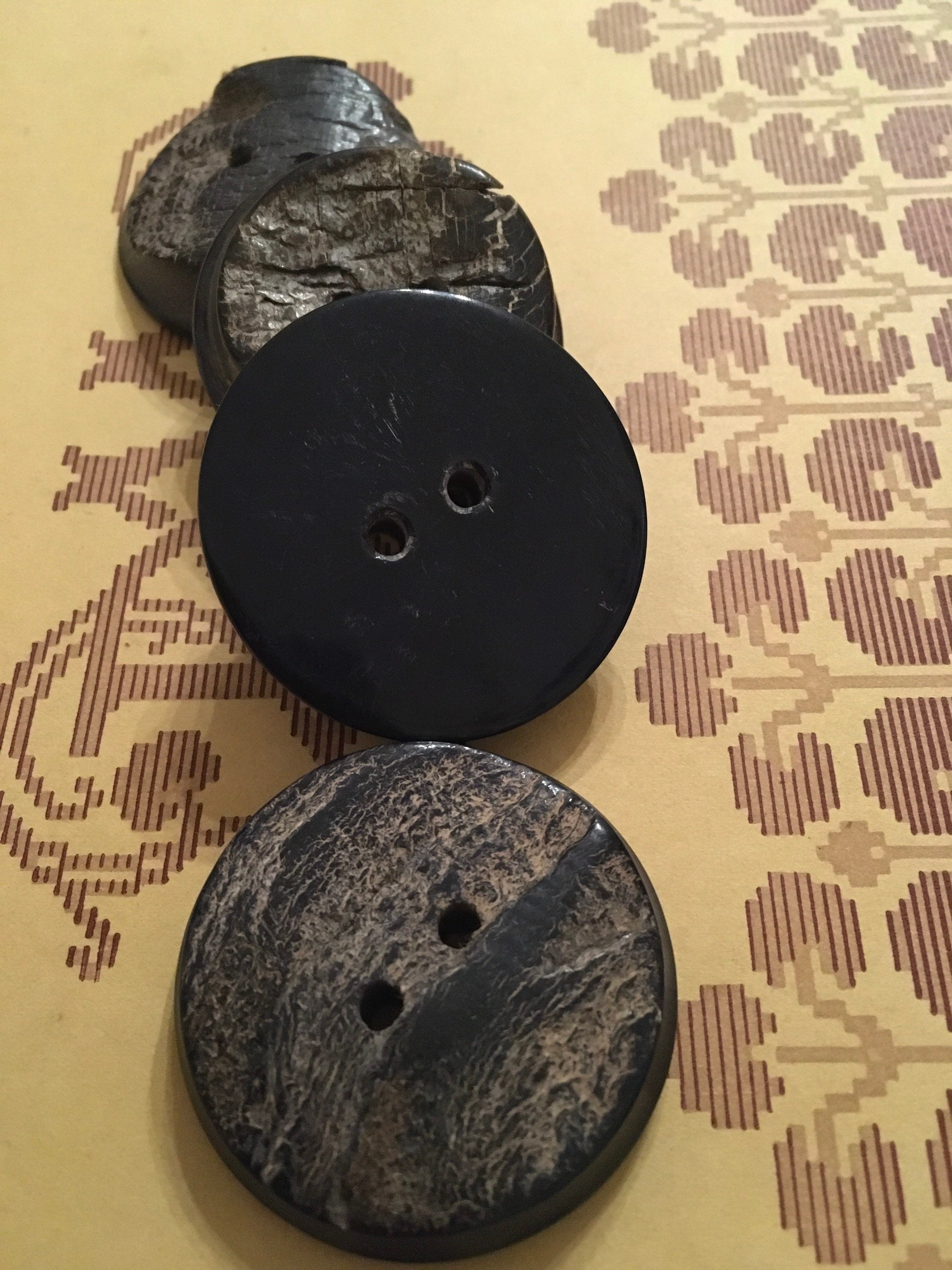 Huge Natural Horn Buttons of Unique Beauty - Etsy