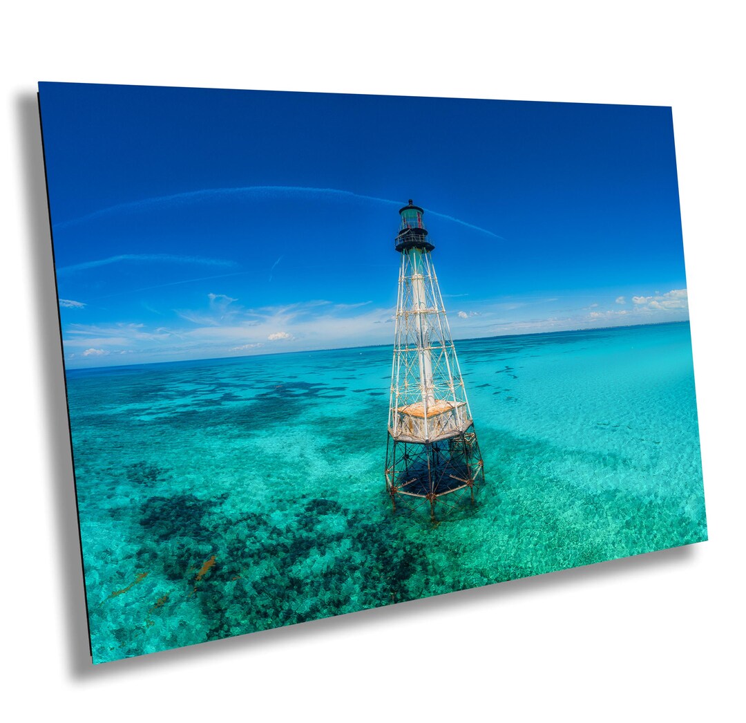 Florida Keys Lighthouse Print, Alligator Reef, Islamorada (coastal Wall ...