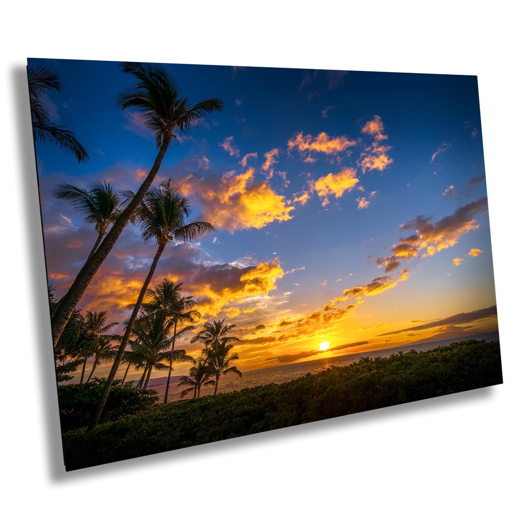Sunset Over Maui: Hawaiian Beach Wall Art (canvas or Metal Print) - Etsy