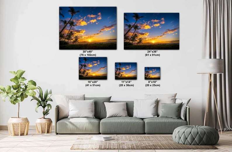 Sunset Over Maui: Hawaiian Beach Wall Art (canvas or Metal Print) - Etsy