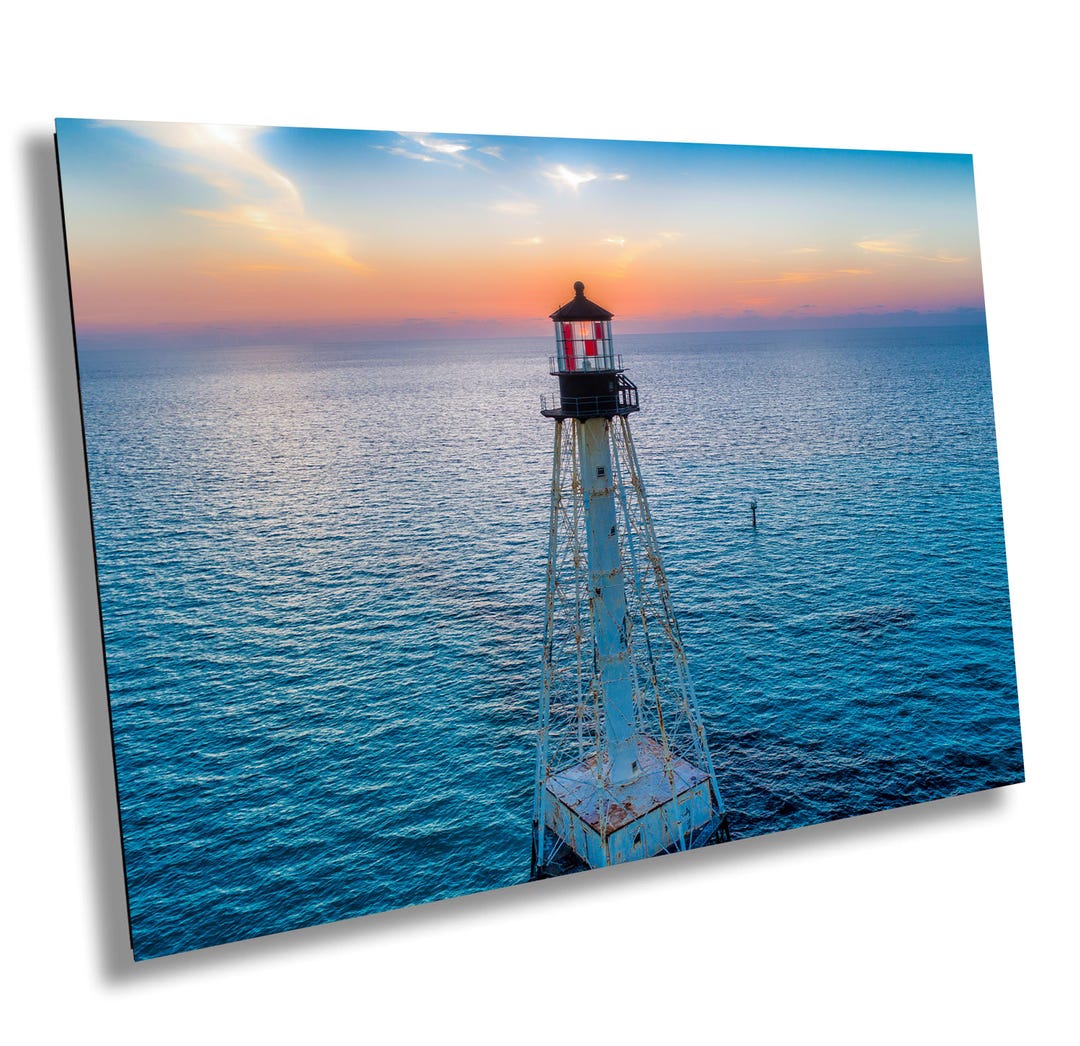 Alligator Reef Lighthouse Art Print: Sunrise Over Florida Keys - Etsy