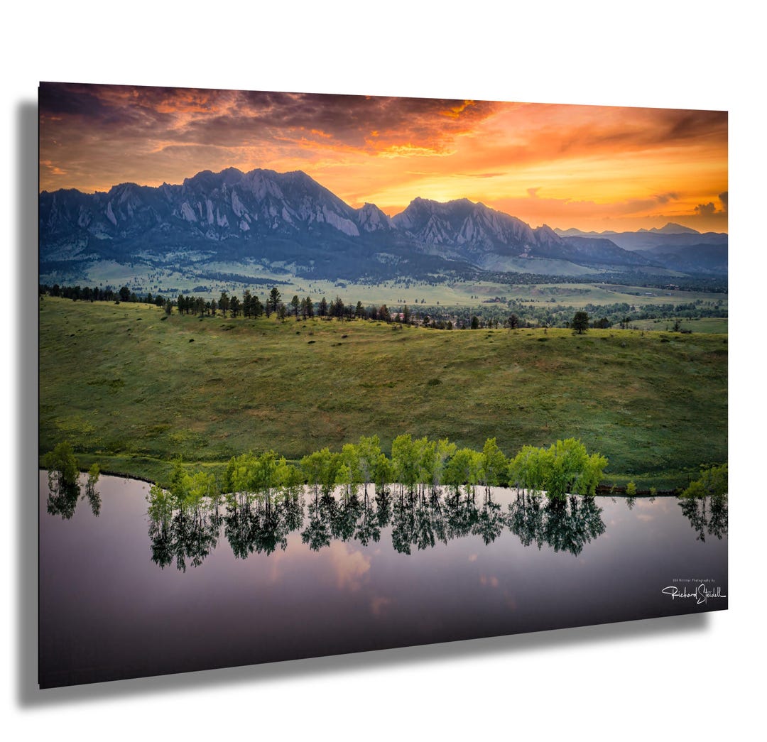 Flatirons Sunset Print: Boulder Colorado Landscape (canvas or Metal) - Etsy UK