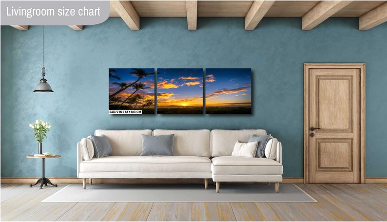 Sunset Over Maui: Hawaiian Beach Wall Art (canvas or Metal Print) - Etsy
