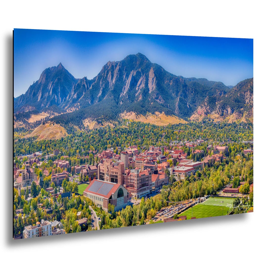 CU Boulder Wall Art: Folsom Field and Flatirons - Colorado View - Etsy