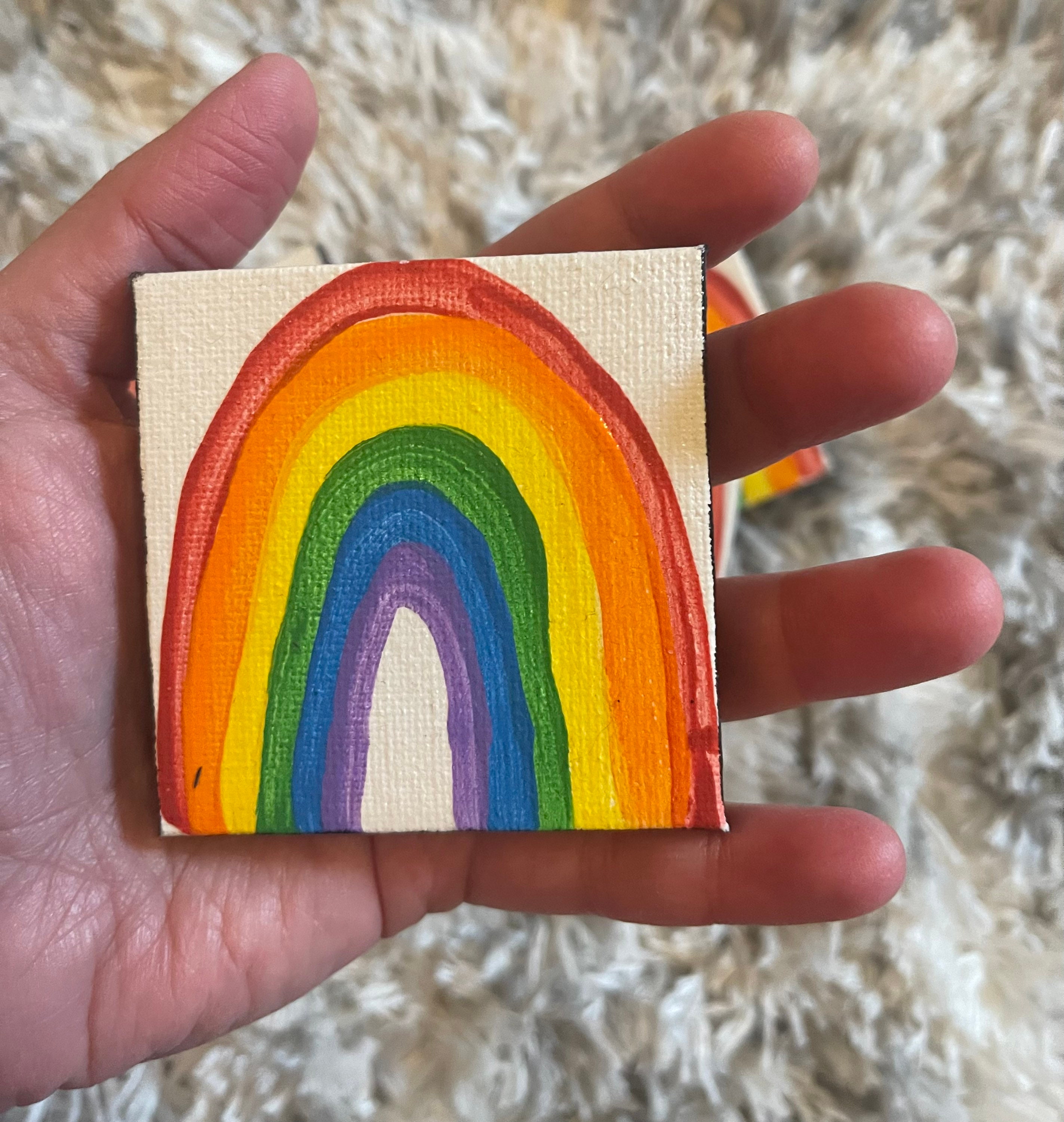 Mini Canvas Fridge Magnets - Etsy