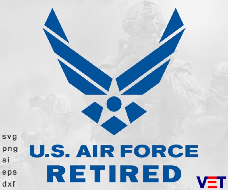 Air Force Retired Logo svg png ai eps dxf Digitale | Etsy