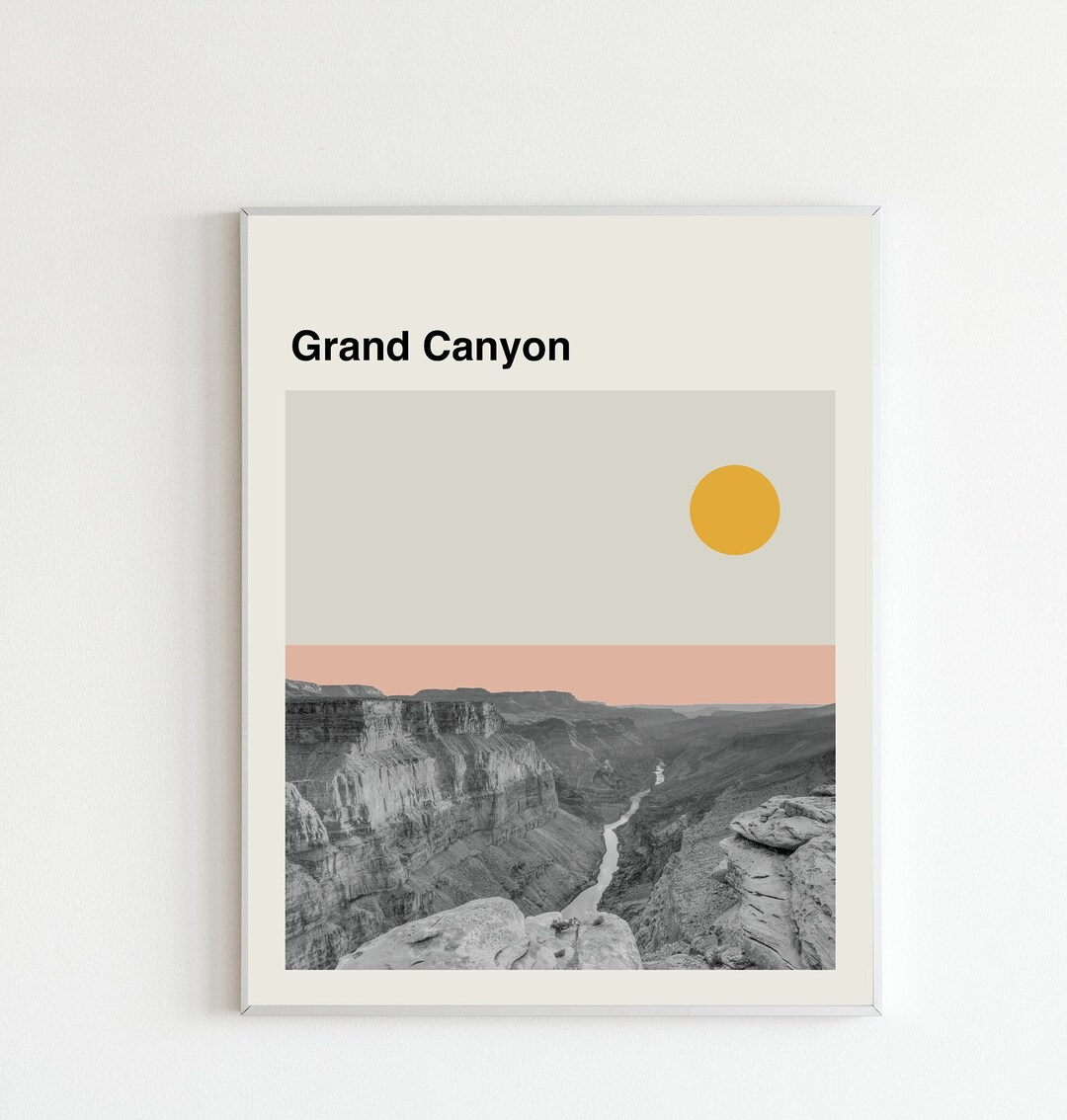 Grand Canyon National Park Print Poster, Minimalist - Etsy