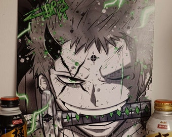 Zoro Art Print, One Piece Poster, Zoro Wall Art, One Piece Wall Art ...