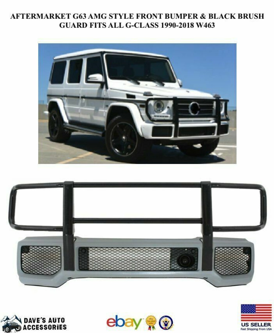 G63 Front Bumper Black Brush Guard Kit G550 G500 Amg G55 - Etsy