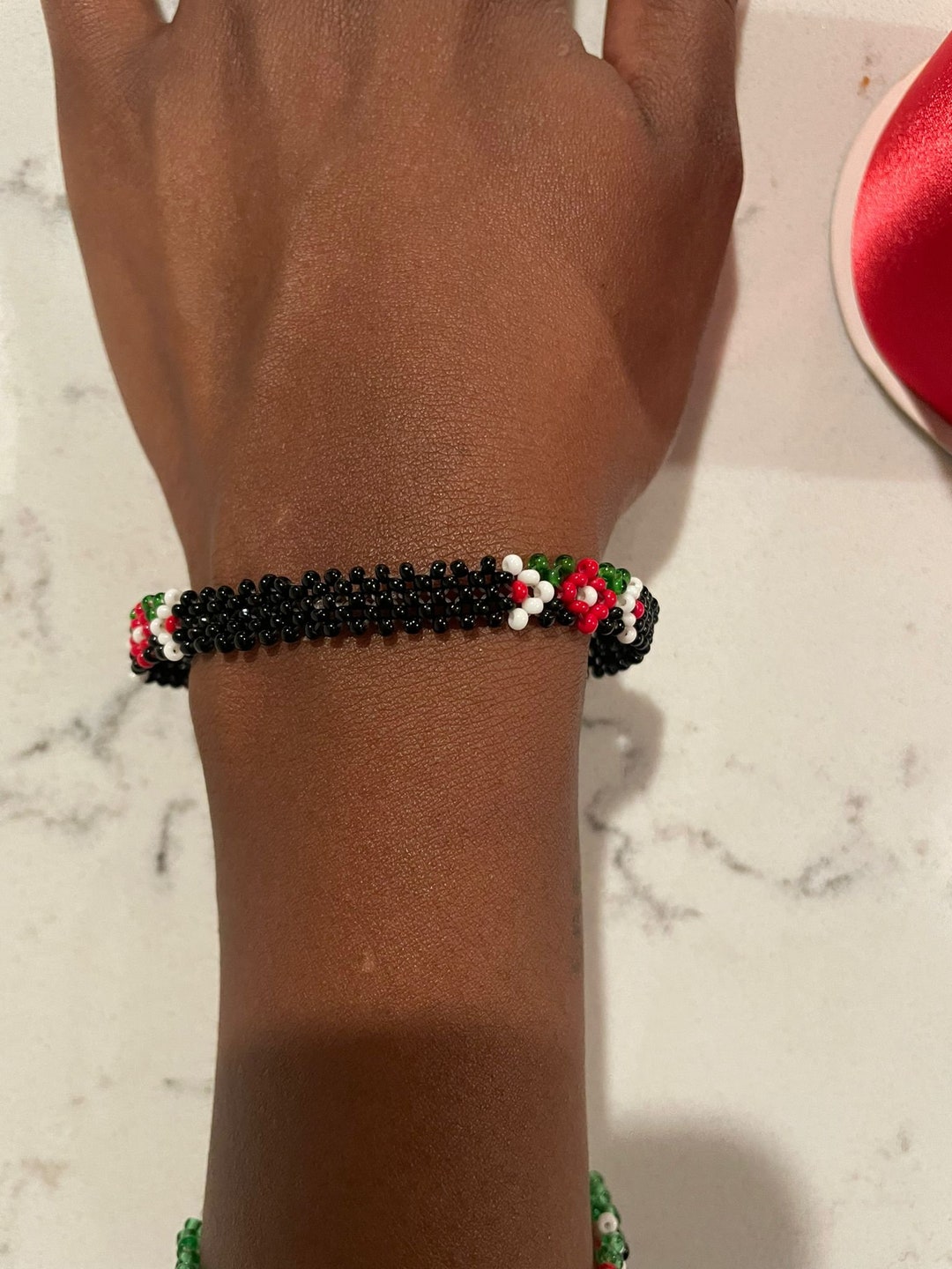 Africa Ethnic Kenya Flag Colors Bracelet Handmade Beaded Bracelet ...