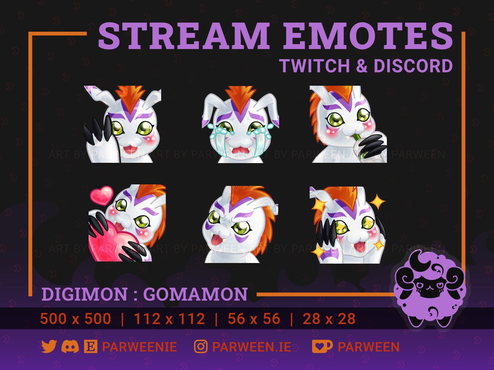 Digimon Adventure Gomamon Emote Set Twitch Discord - Etsy UK