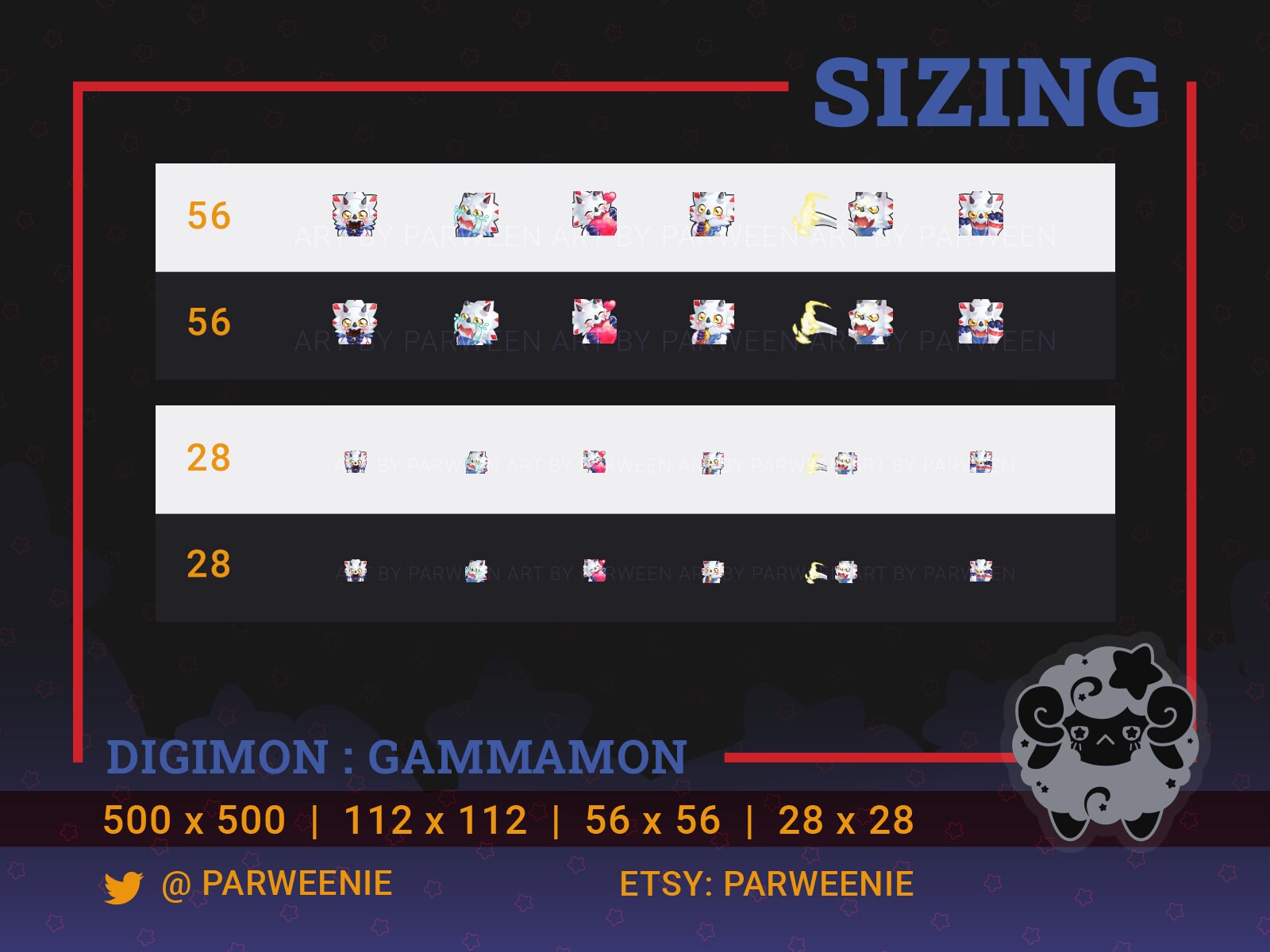 Digimon Ghost Game Gammamon Emote Set Twitch Discord - Etsy