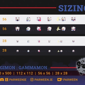Digimon Ghost Game Gammamon Emote Set Twitch Discord - Etsy
