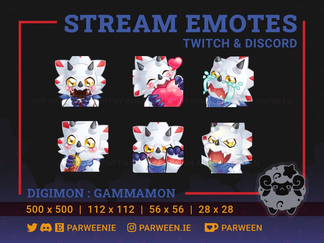 Digimon Ghost Game Gammamon Emote Set Twitch Discord - Etsy