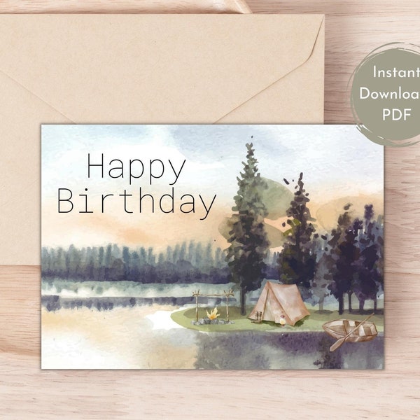 Nature Birthday Card - Etsy